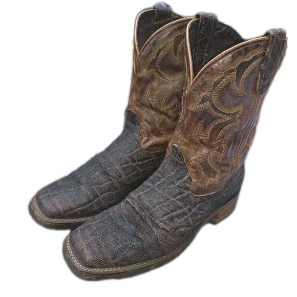 Lucchese | Shoes | Mens Brown Hornback Alligator Cowboy Boots Square ...